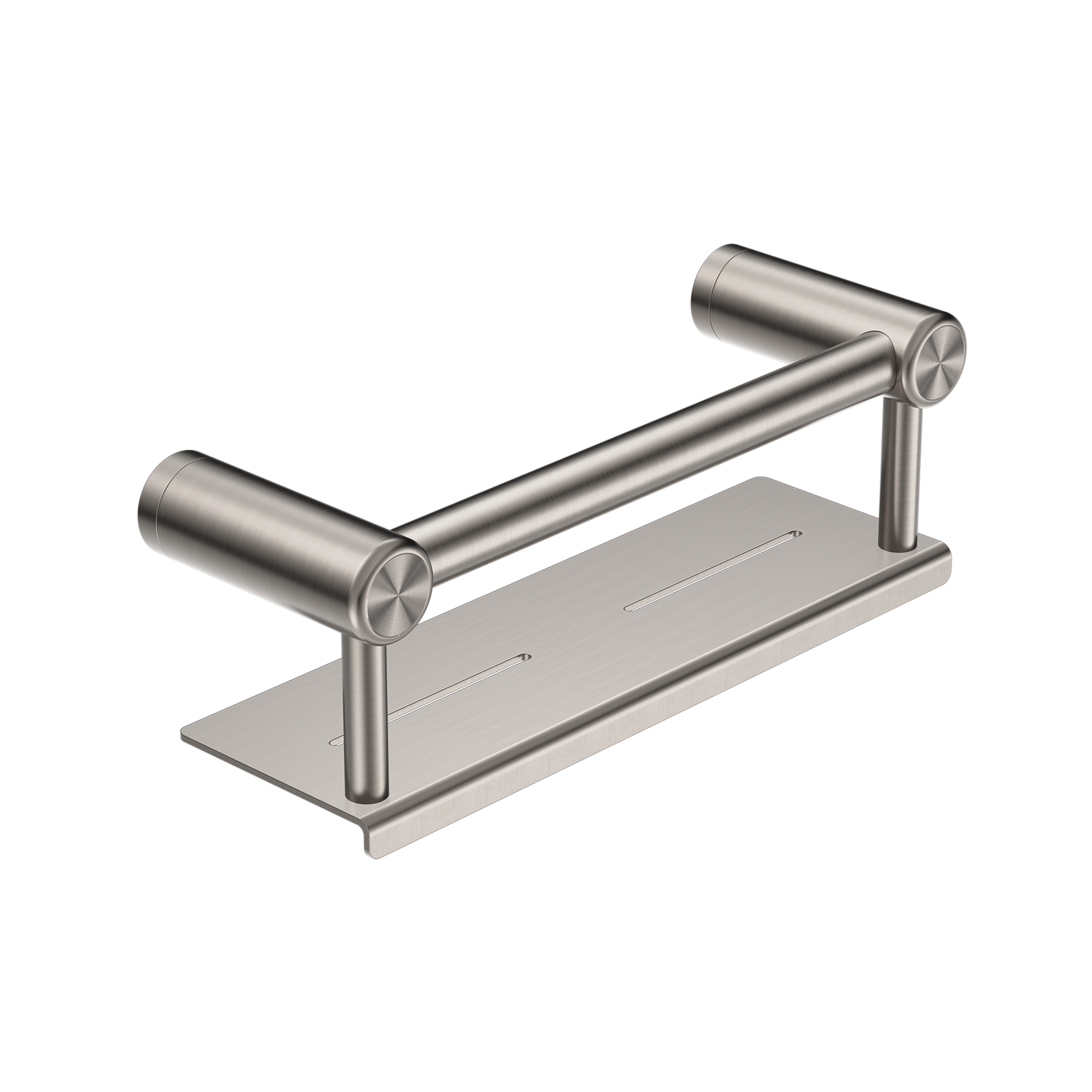 Calibre Mecca 25mm Grab Rail With Shelf 300mm Brushed Nickel - NRCR251 ...