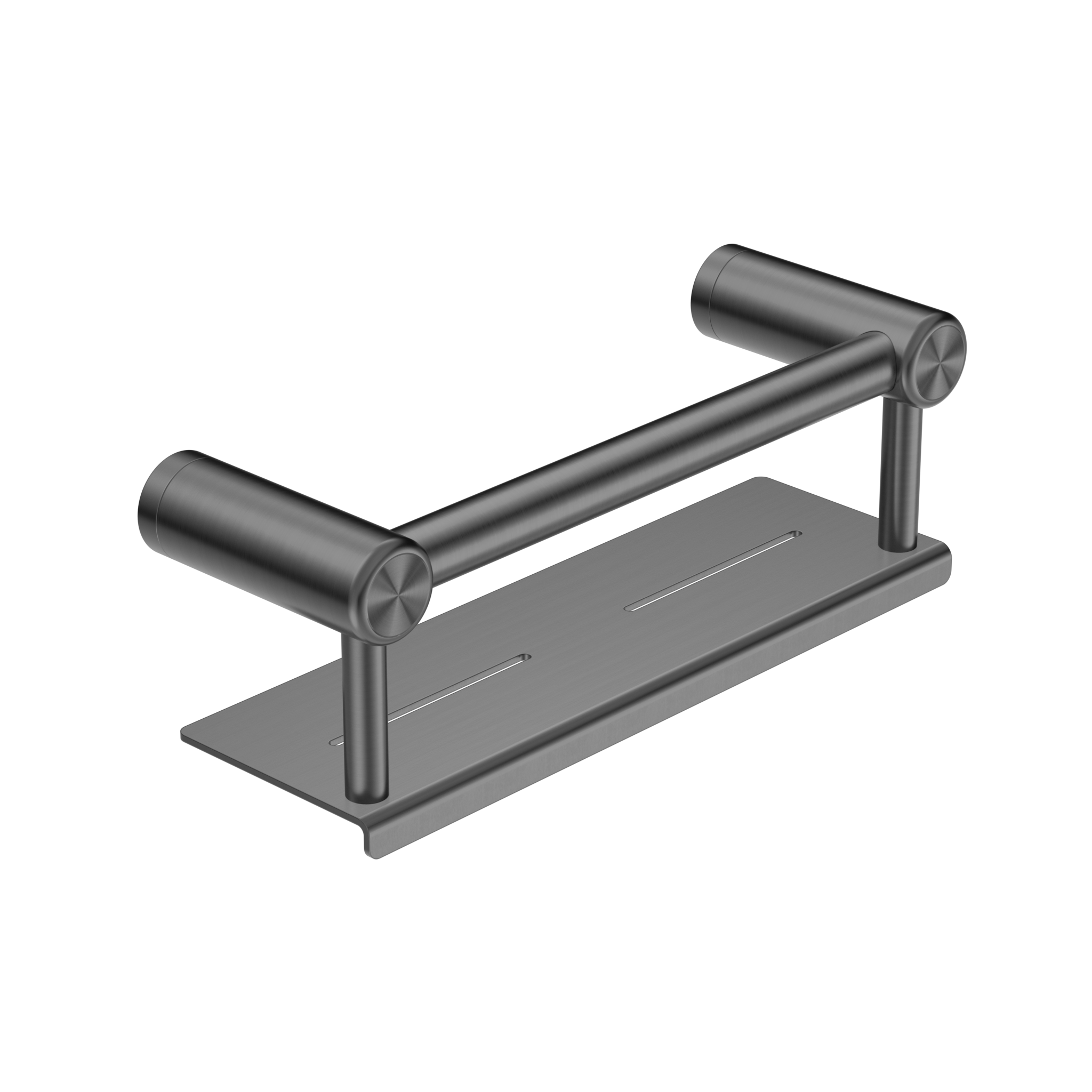 Calibre Mecca 25mm Grab Rail With Shelf 300mm Gun Metal - NRCR2512CGM ...