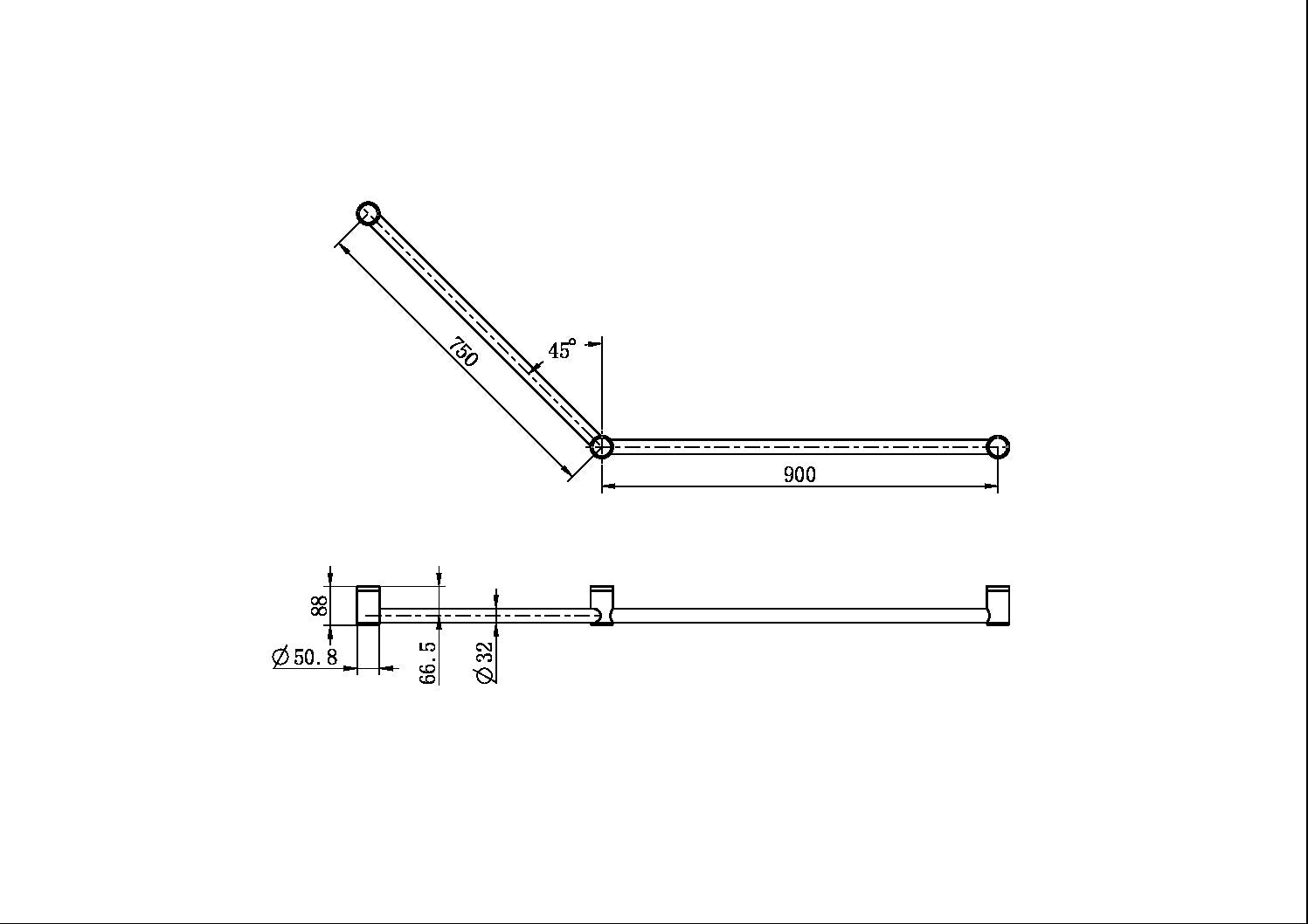CALIBRE MECCA 32MM DDA GRAB RAIL SET 45 DEGREE 750X900MM – Avail Design